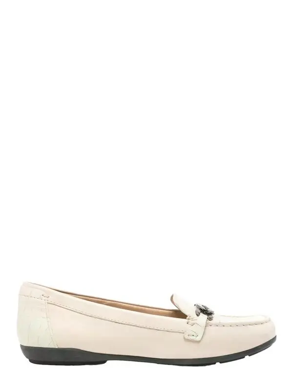 Geox Annytah Chain-detail Embossed Loafers - Neutrals