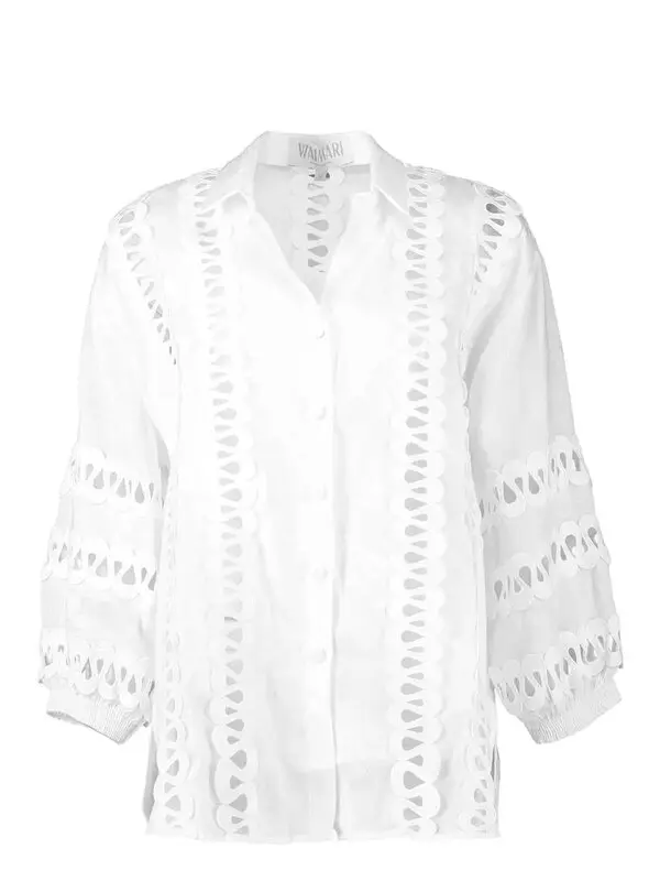 Waimari Soluna Scalloped Shirt - White