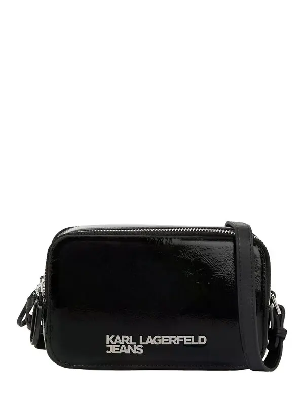 Karl Lagerfeld Logo-lettering Cross Body Bag - Black