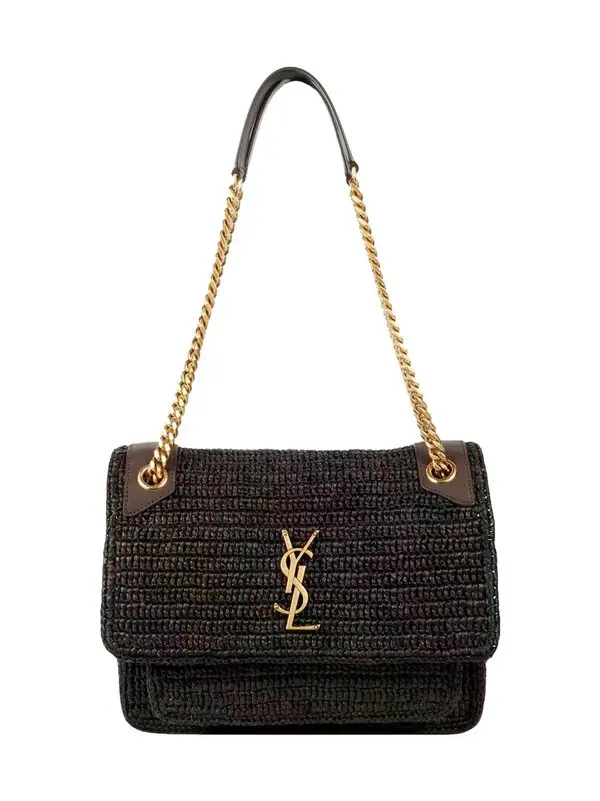Saint Laurent Niki Logo Shoulder Bag - Brown
