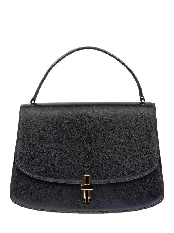 THE ROW Torba Top Handle Bag - Black