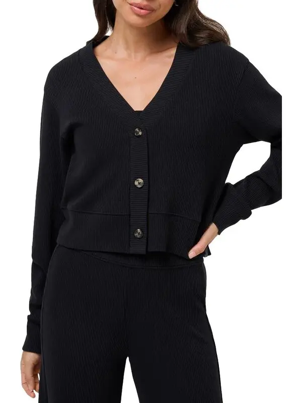 Travis Mathew Evening Retreat Rib Cardigan - Black