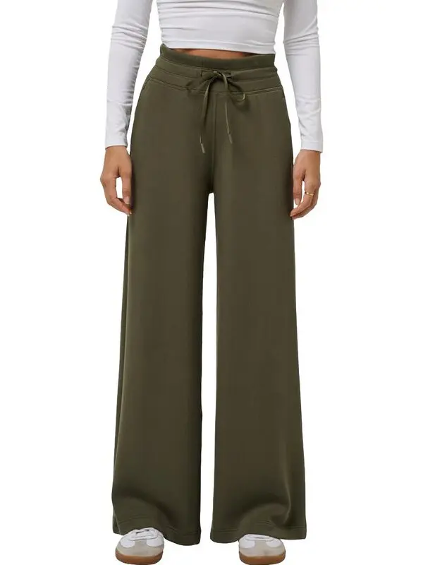 Travis Mathew Skyloft Soft Wide Leg Pants - Grape Leaf