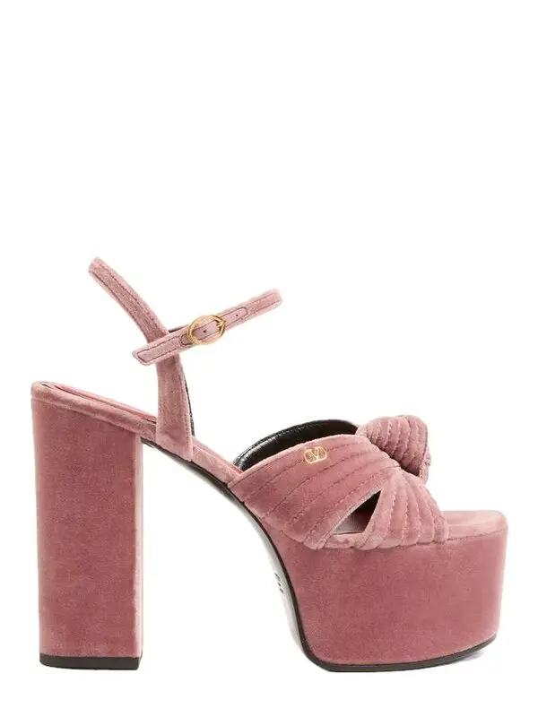 Valentino Garavani Crasher Velvet Platform Sandal 125mm - Lip