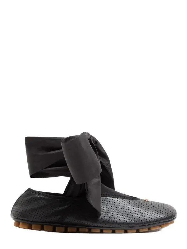 Valentino Garavani Rythmika Perforated Nappa Leather Ballerinas - Black