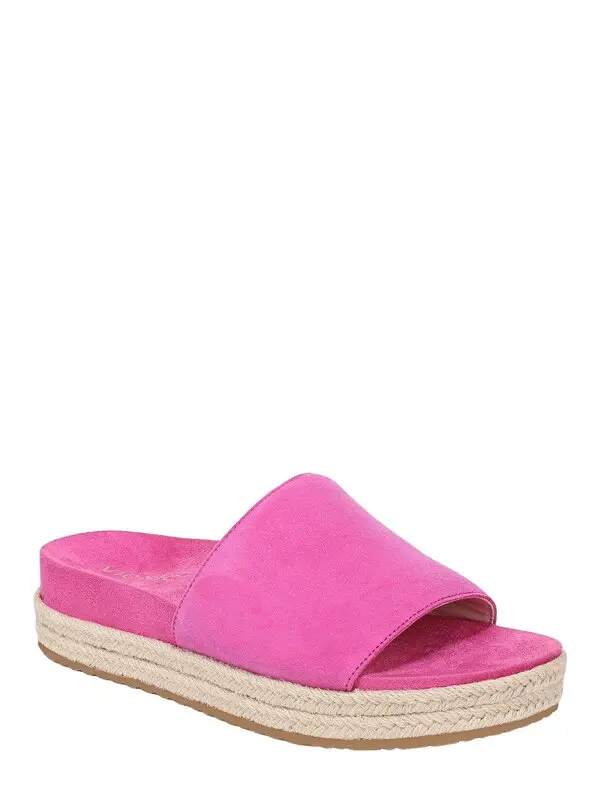 Vionic Yasmina Leather Slide Sandal - Rose Violet