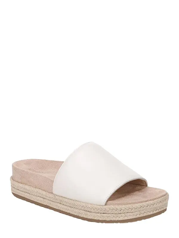 Vionic Yasmina Leather Slide Sandal - Sea Salt