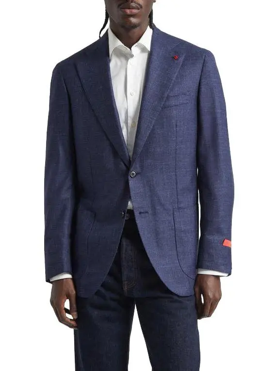 Isaia Marechiaro Wool And Cashmere Sport Coat - Blue