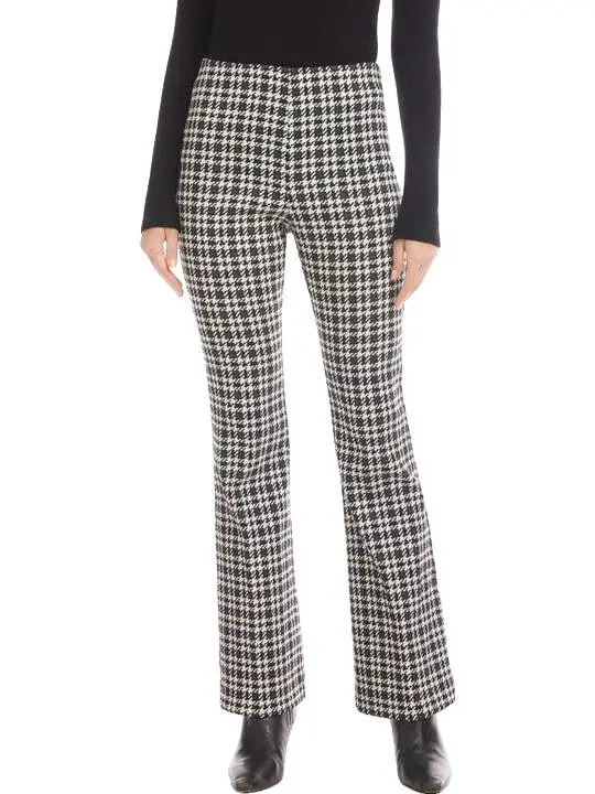 Fifteen Twenty Ellie Houndstooth Bootcut Pants - Plaid