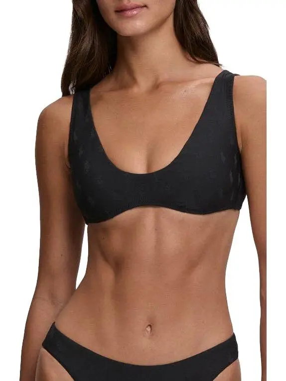 Polo Ralph Lauren Deep Scoop Bikini Top - Black