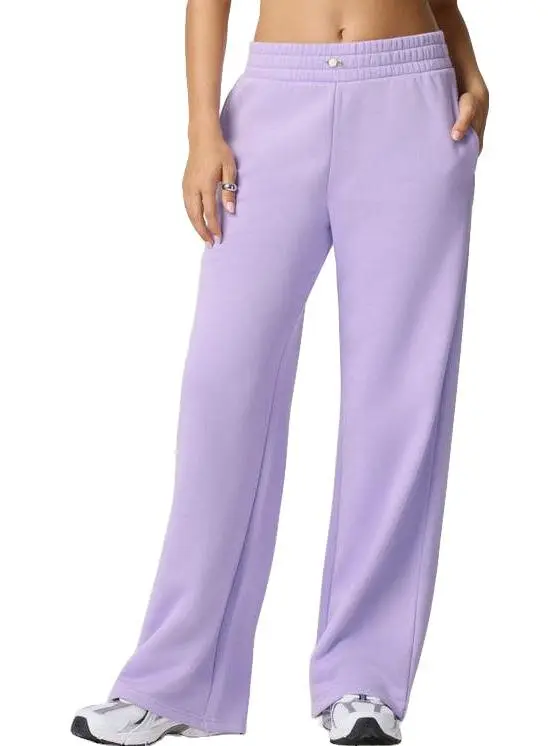 FLORENCE BY MILLS Rosette Wide-leg Sweatpants - Millie Lavender