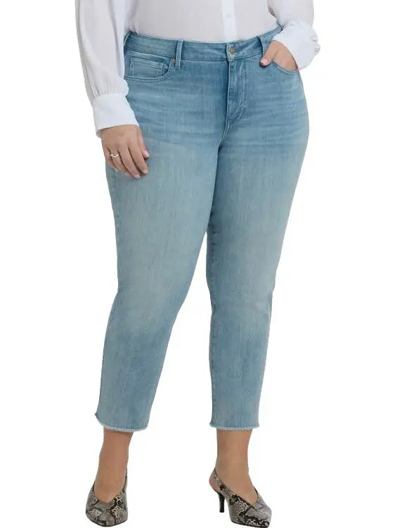 NYDJ Sheri Fray Hem Ankle Slim Jeans - Light Paradise