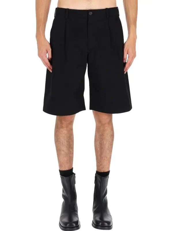 Our Legacy Relaxed Fit Cotton Bridge Shorts - Black