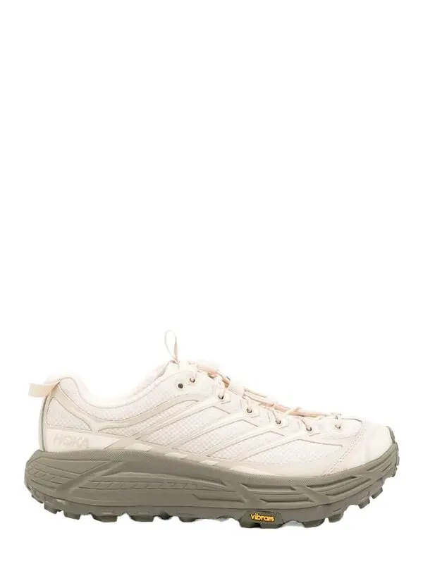 Hoka Panelled Trainers With Vibram Sole - Neutrals/green