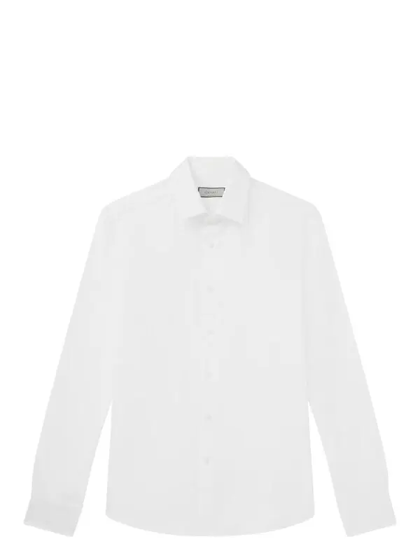 Canali Impeccabile Cutaway-collar Cotton-poplin Shirt - White