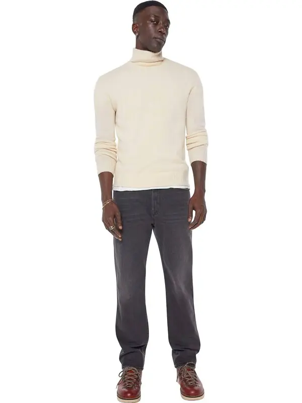 MOTHER The Bronco Straight-leg Jeans - Black