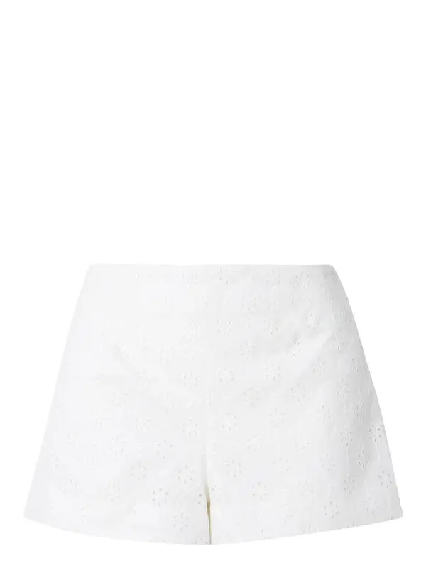 Faithfull The Brand Olivia Broderie Anglaise Shorts - White