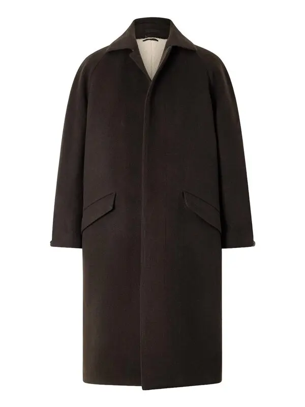 Zegna Cashmere And Silk-blend Coat - Brown