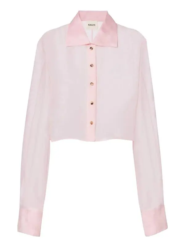 Khaite Jasen Silk Organza Shirt - Pink