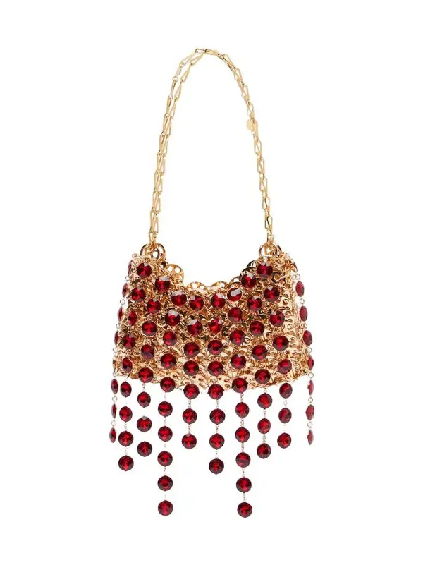 Rabanne 1969 Nano Embellished Shoulder Bag - Gold