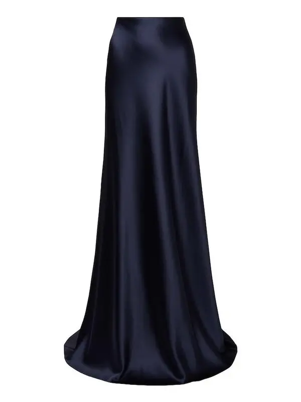 Ralph Lauren Satin Maxi Skirt - Blue
