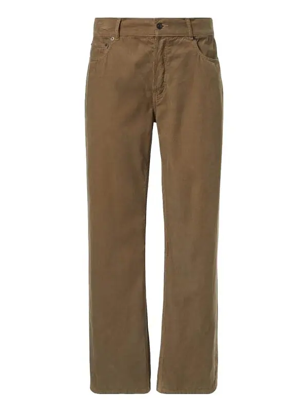 THE ROW Rossen Cotton Corduroy Straight Pants - Brown
