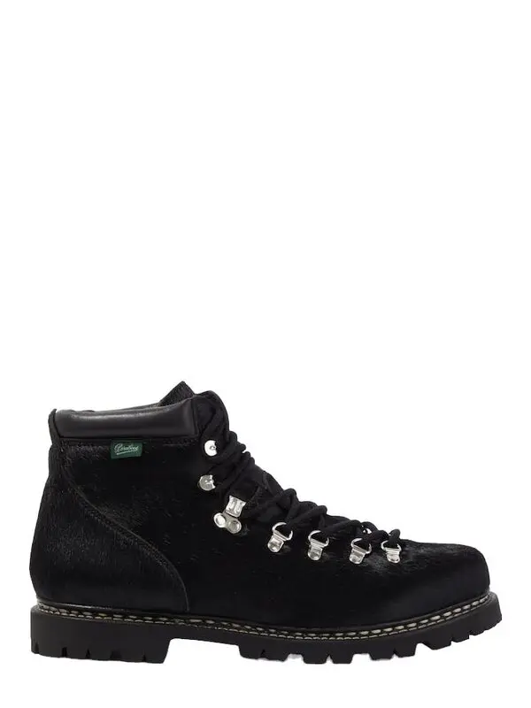 Junya Watanabe Calf Hair Lace-up Boots - Black