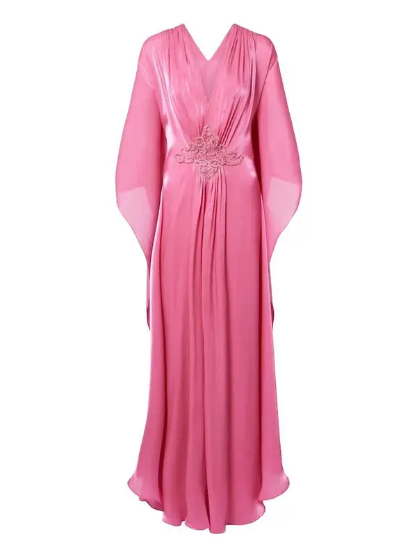 Costarellos Embellished Draped Kaftan - Pink