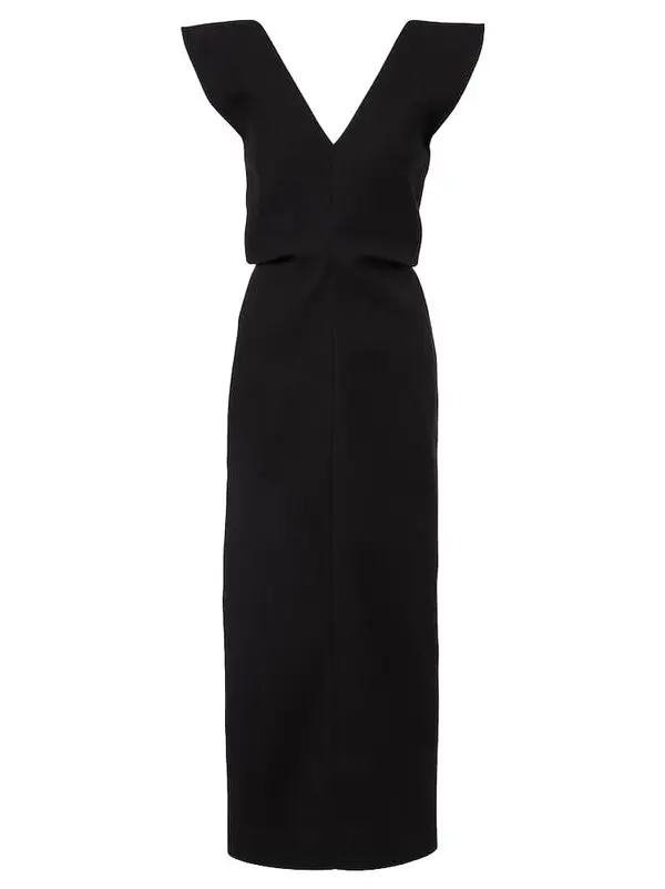 Proenza Schouler Mariam Scuba Midi Dress - Black