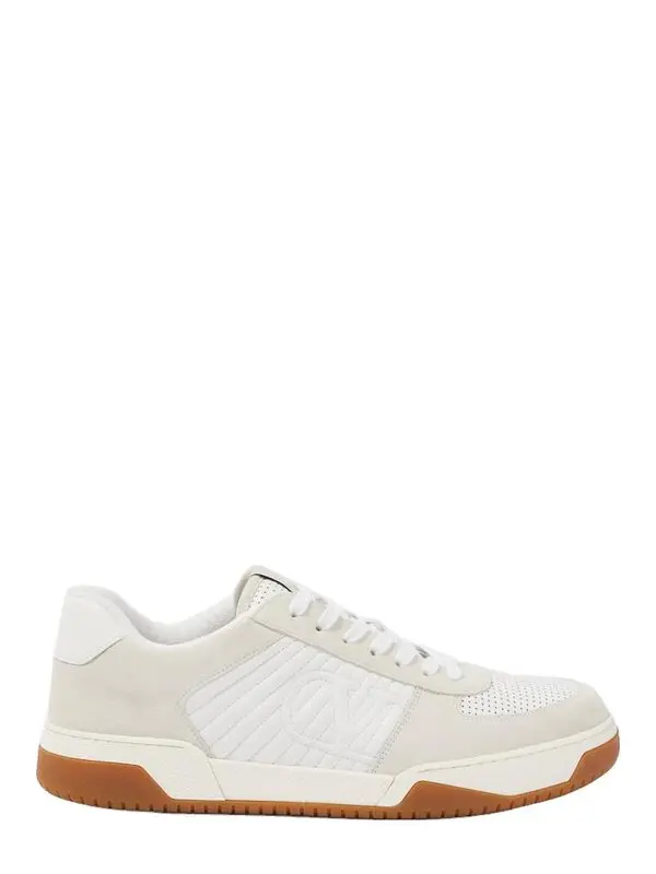 Valentino Garavani Sparry Suede And Leather Sneakers - White