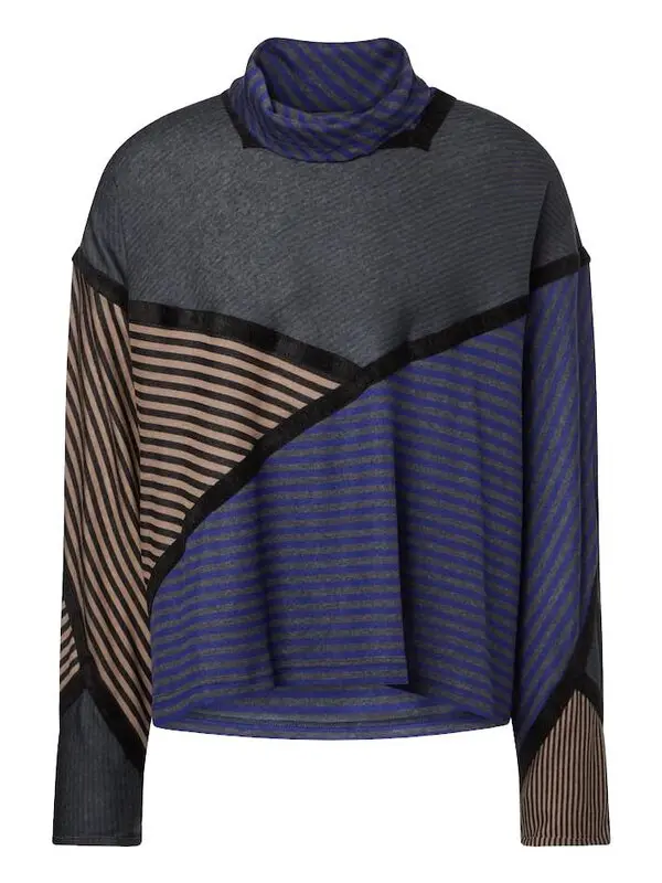 KIKO KOSTADINOV Raday Paneled Jersey Turtleneck Top - Multicoloured