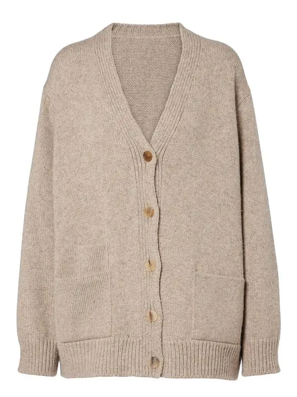 THE ROW Milou Cashmere Cardigan - Beige