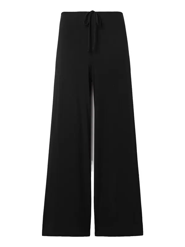 NILI LOTAN Adriel Stretch-jersey Wide-leg Pants - Black