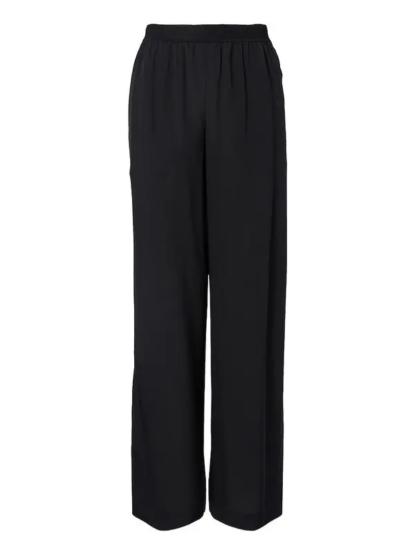 JOSEPH Hulin Silk Crêpe De Soie Wide-leg Pants - Black