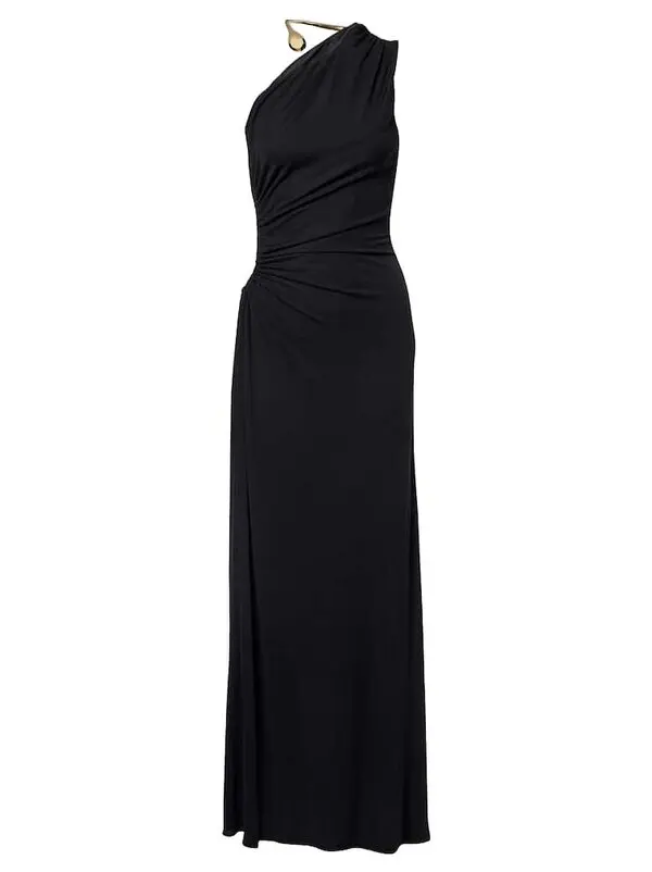 Bottega Veneta Cutout One-shoulder Gown - Black
