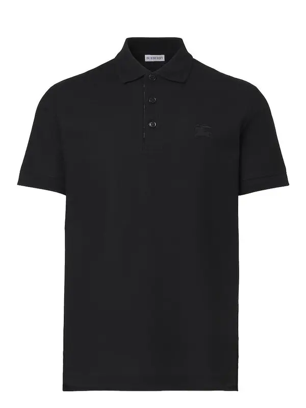 Burberry Cotton Piqué Polo Shirt - Black
