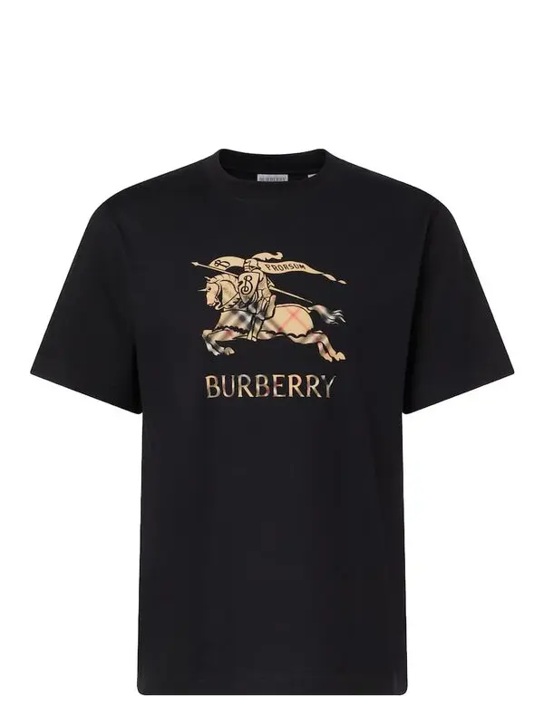 Burberry Ekd Cotton Jersey T-shirt - Black
