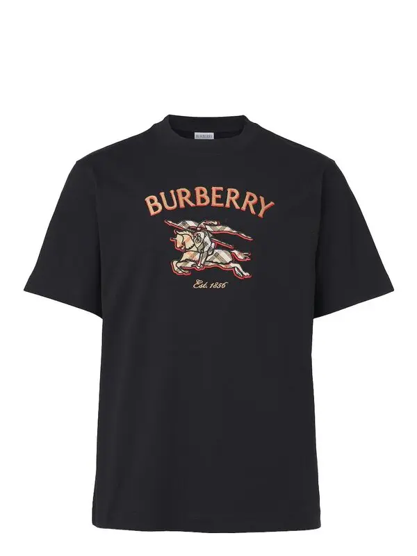 Burberry Ekd Cotton Jersey T-shirt - Black