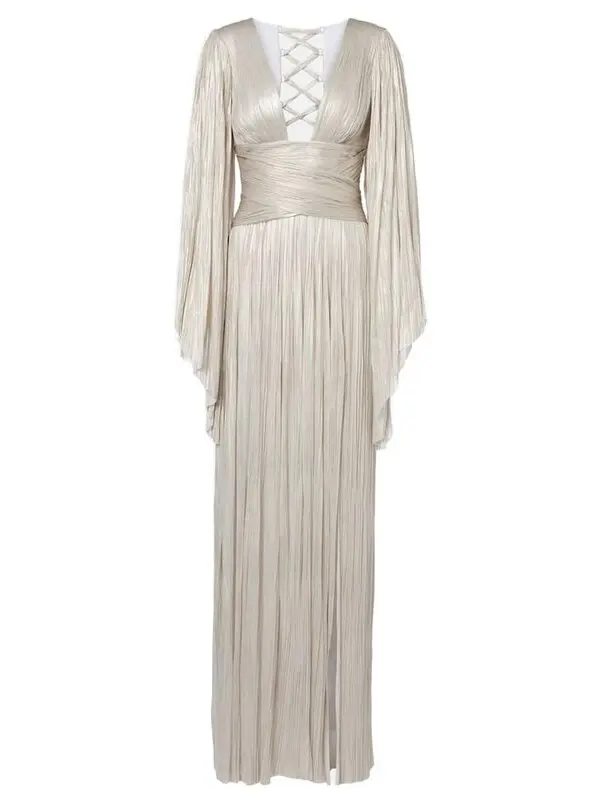 MARIA LUCIA HOHAN Draped Silk Gown - Silver