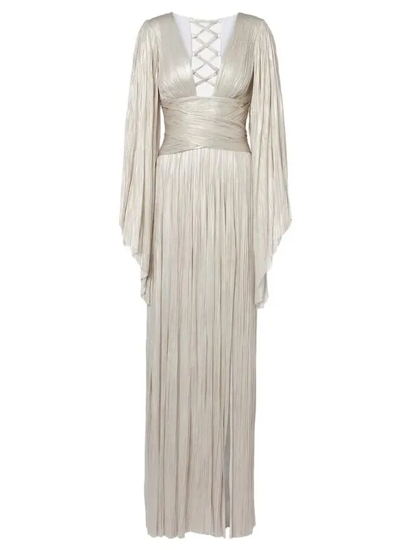MARIA LUCIA HOHAN Draped Silk Gown - Silver
