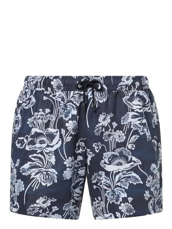 Commas Printed Swim Trunks - Blue