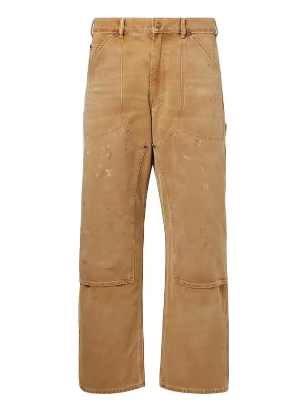 Polo Ralph Lauren Distressed Cotton Canvas Straight Pants - Beige