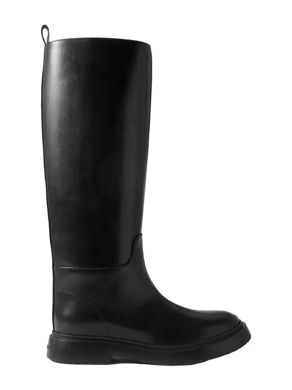Proenza Schouler Bank Leather Knee Boots - Black