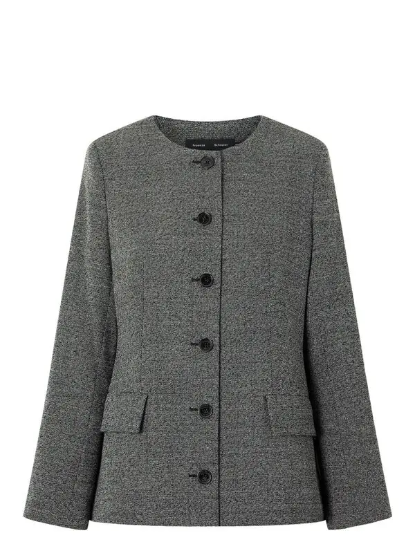 Proenza Schouler Annemarie Mélange Wool-blend Tweed Jacket - Gray