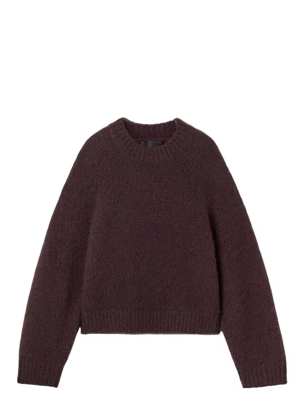NILI LOTAN Tomaso Cashmere And Silk-blend Sweater - Burgundy