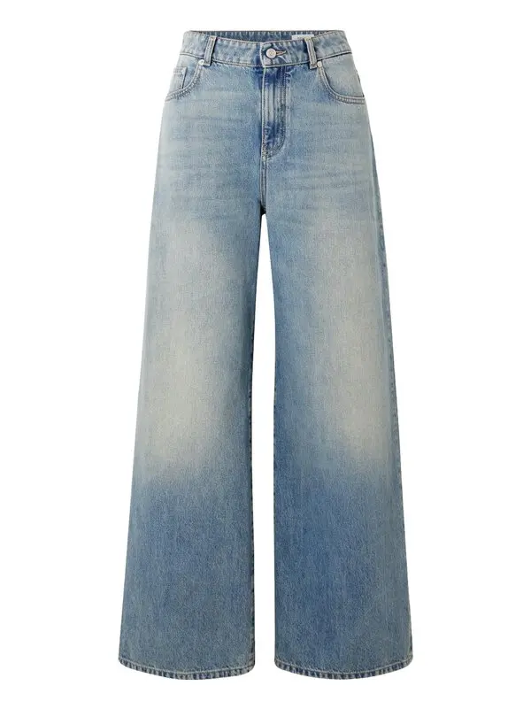 Alexander McQueen Mid-rise Wide-leg Jeans - Blue