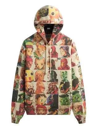 Kith X Marvel Vs. Capcom Fighter Allover Printed Vintage Nelson Hoodie - Sandrift