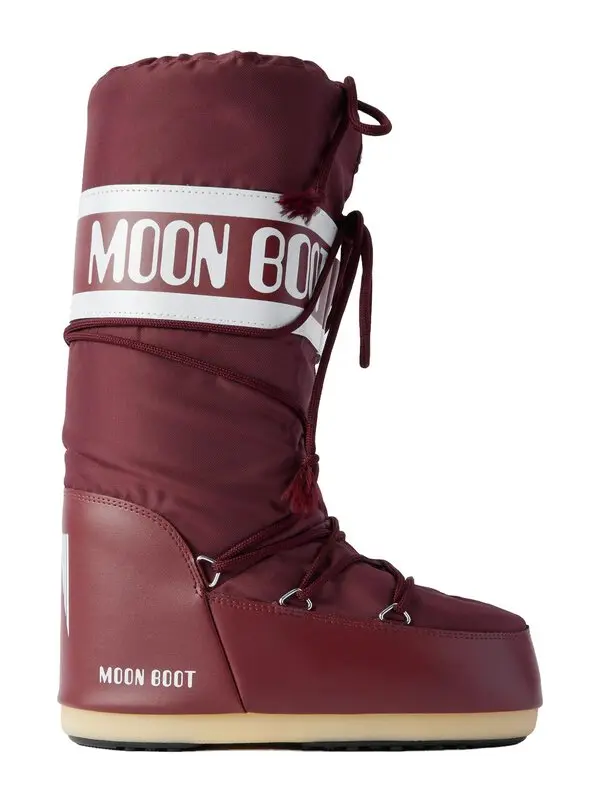 Moon Boot Icon Shell Snow Boots - Burgundy