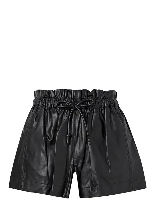 MARANT ETOILE Naline Coated Shorts - Black
