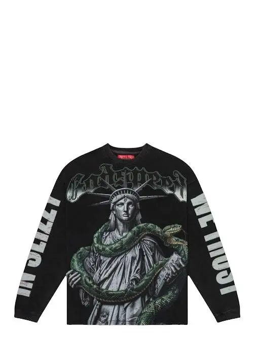 GODSPEED Top 5 Slizzy Long Sleeve Boom T-shirt - Black